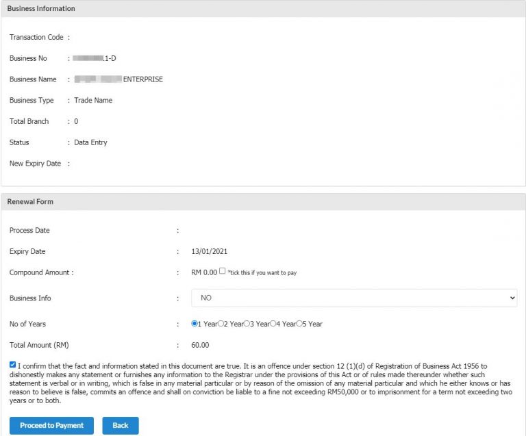 How to Renew SSM Business Online via ezBiz (Step-by-step with Pictures)